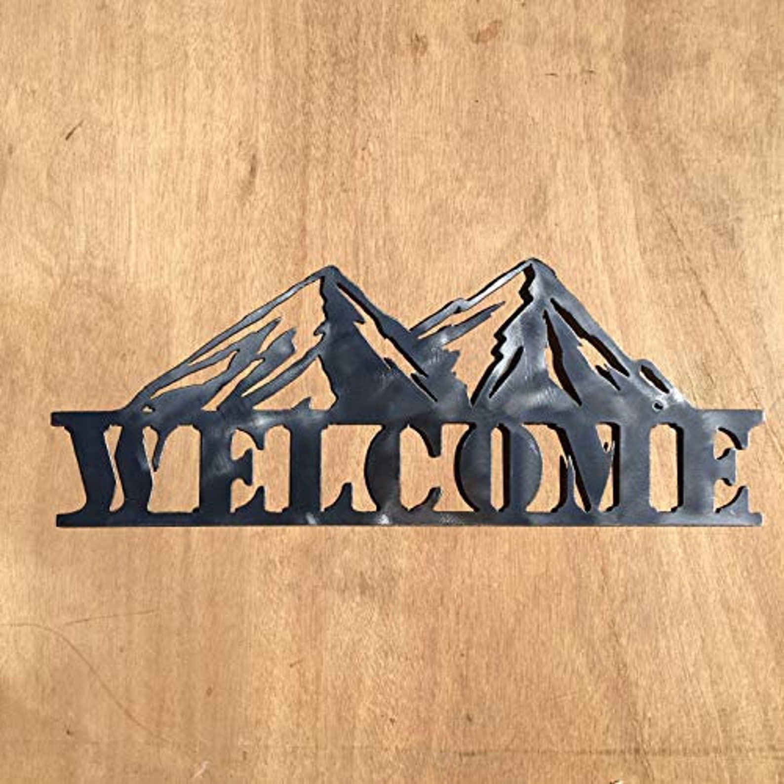 Mountain Welcome Sign 20 X 8 Rustic Home Decor the Heritage Forge - Etsy