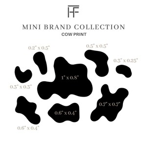 Mini Cow Print Branding Irons for Branding Hats, Leather, Wood, Felt ...