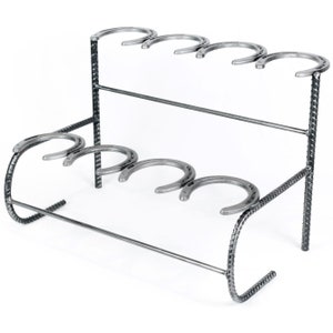 Rustic Double Decker Horseshoe Boot Rack - 4 Pairs - the Heritage Forge ...