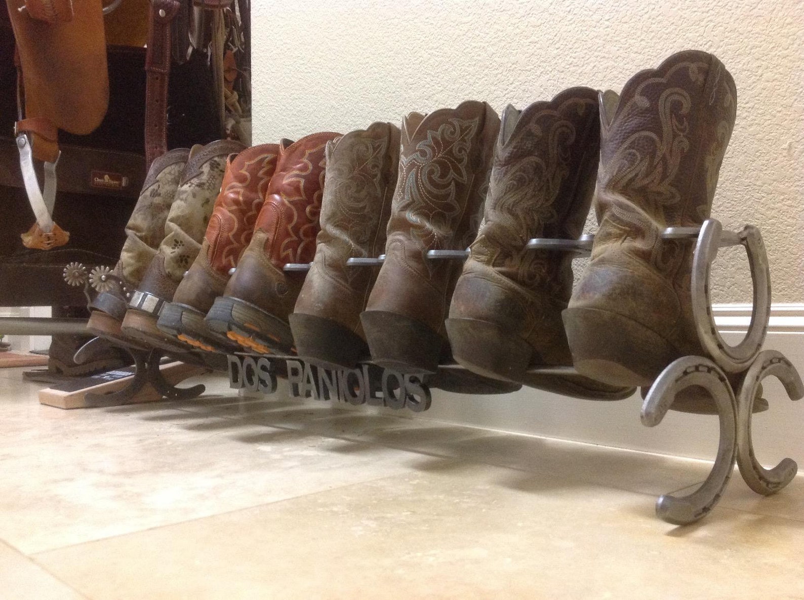 Rustic Custom Horseshoe Boot Rack 1 2 3 or 4 Pairs - Etsy