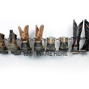 Rustic Custom Horseshoe Boot Rack - 1, 2, 3, or 4 Pairs - Handmade ...