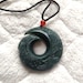 Natural Carved Dark Green Jade Good Luck Pendant - Etsy
