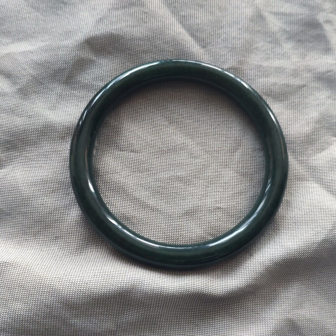 Natural the Blue Nephrite Jade Round Bracelet round Hetian - Etsy
