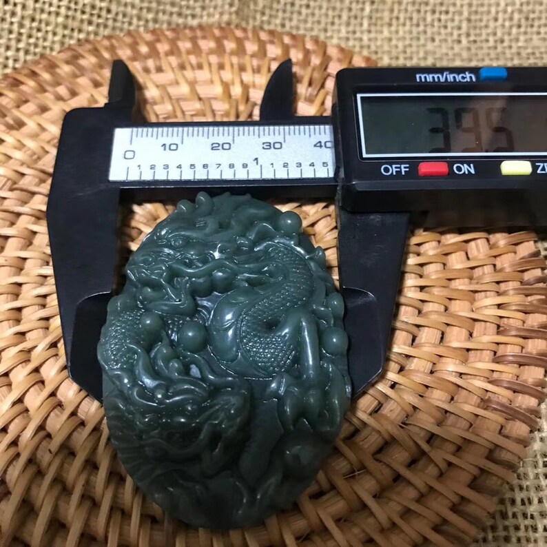 Carved Natural Drak Green Nephrite Jade Ancient Chinese Dragon - Etsy