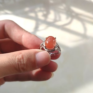Natural Red Jade Ring unique Engagement Ringwedding Ring - Etsy