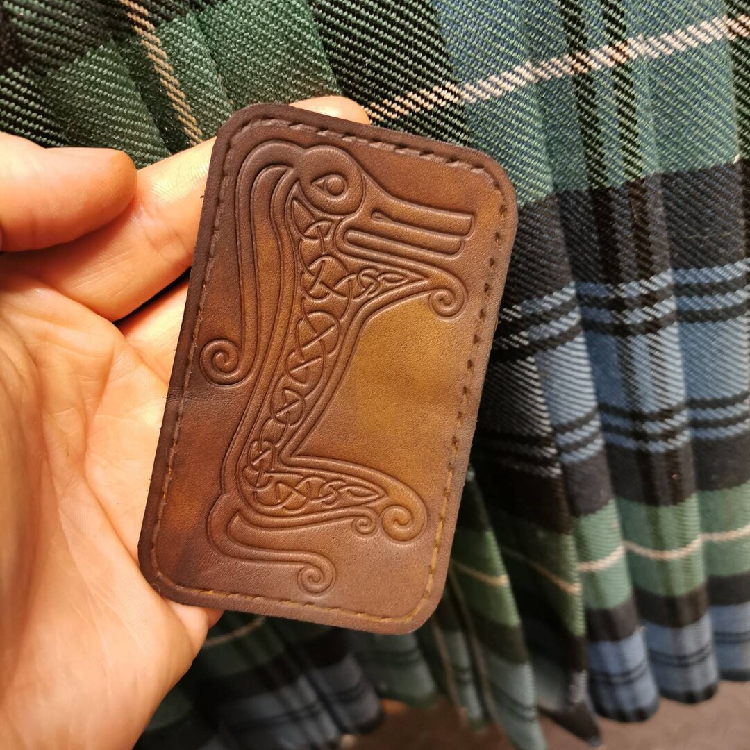 Pictish Beastie Leather Patch - Etsy UK
