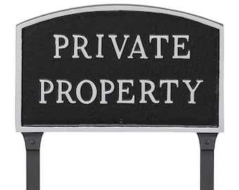 Private Property No Trespassing Sign, Metal Property Sign, Metal ...