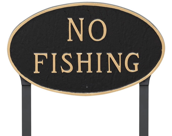 No Fishing No Trespassing Wood Vinyl Sign Lake Sign Backyard Pond Decor ...