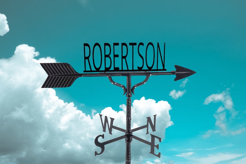 Hand Crafted Custom Name Weathervane, Family Name Weathervane, Roof ...
