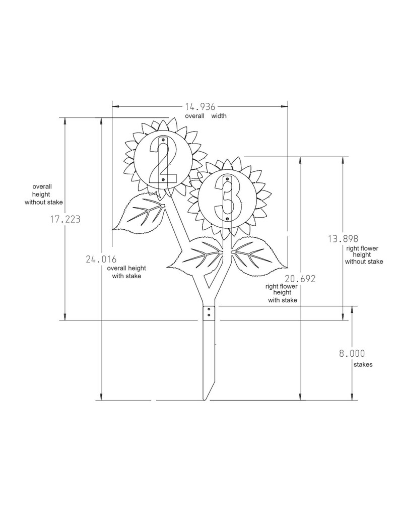 Flower Address Sign - Sunflower Address Lawn Sign - Daisy Address Sign ...