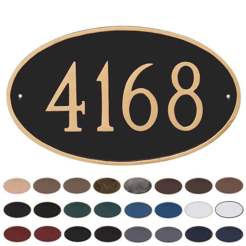 Classic Oval WALL Address Plaque Sign One Line Address Sign - Etsy