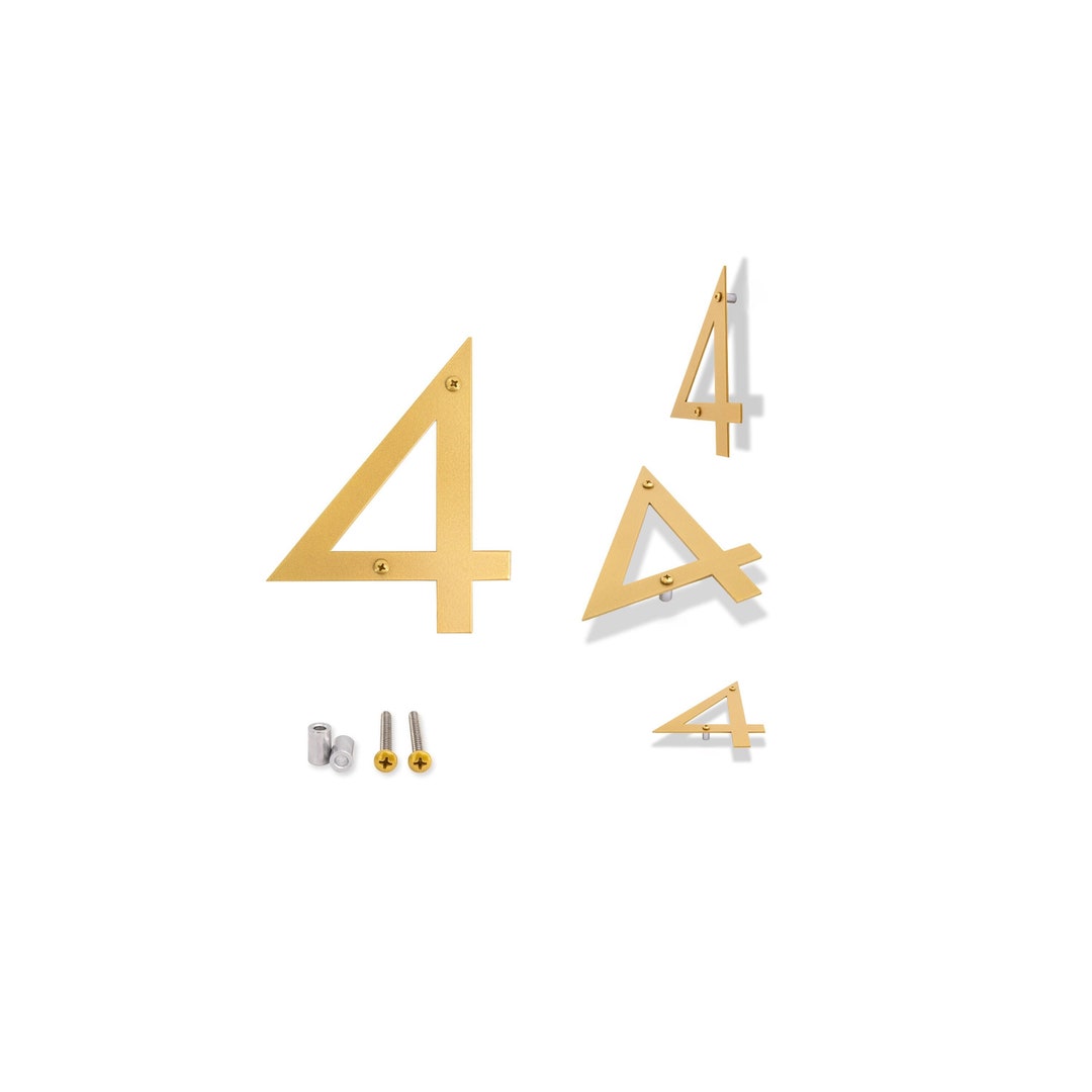 12 Inch Modern Floating House Numbers for Outside - Home Address ...