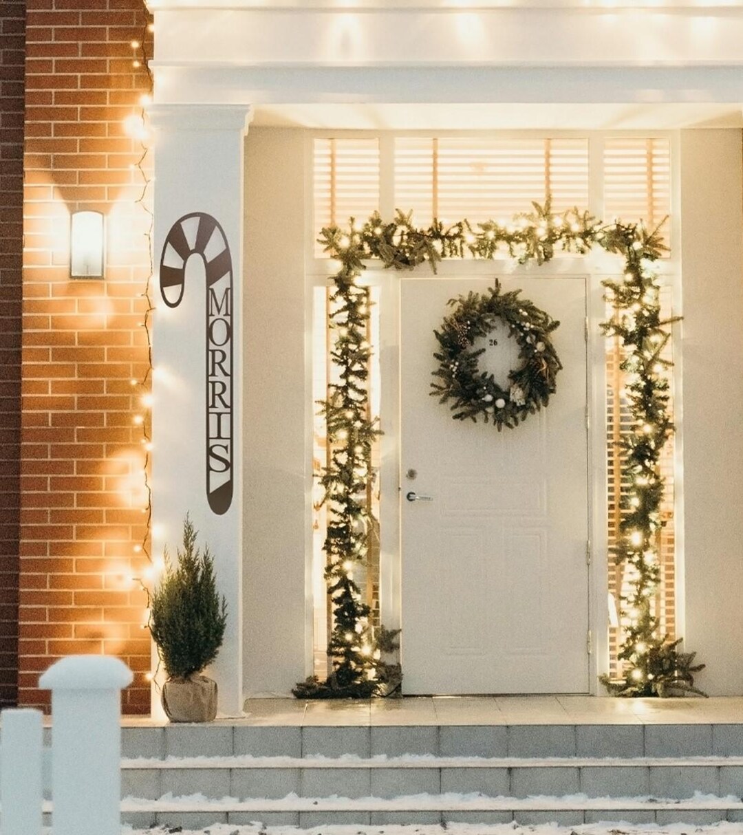 Personalized Candy Cane, Outdoor Decor, Candy Cane Christmas ...