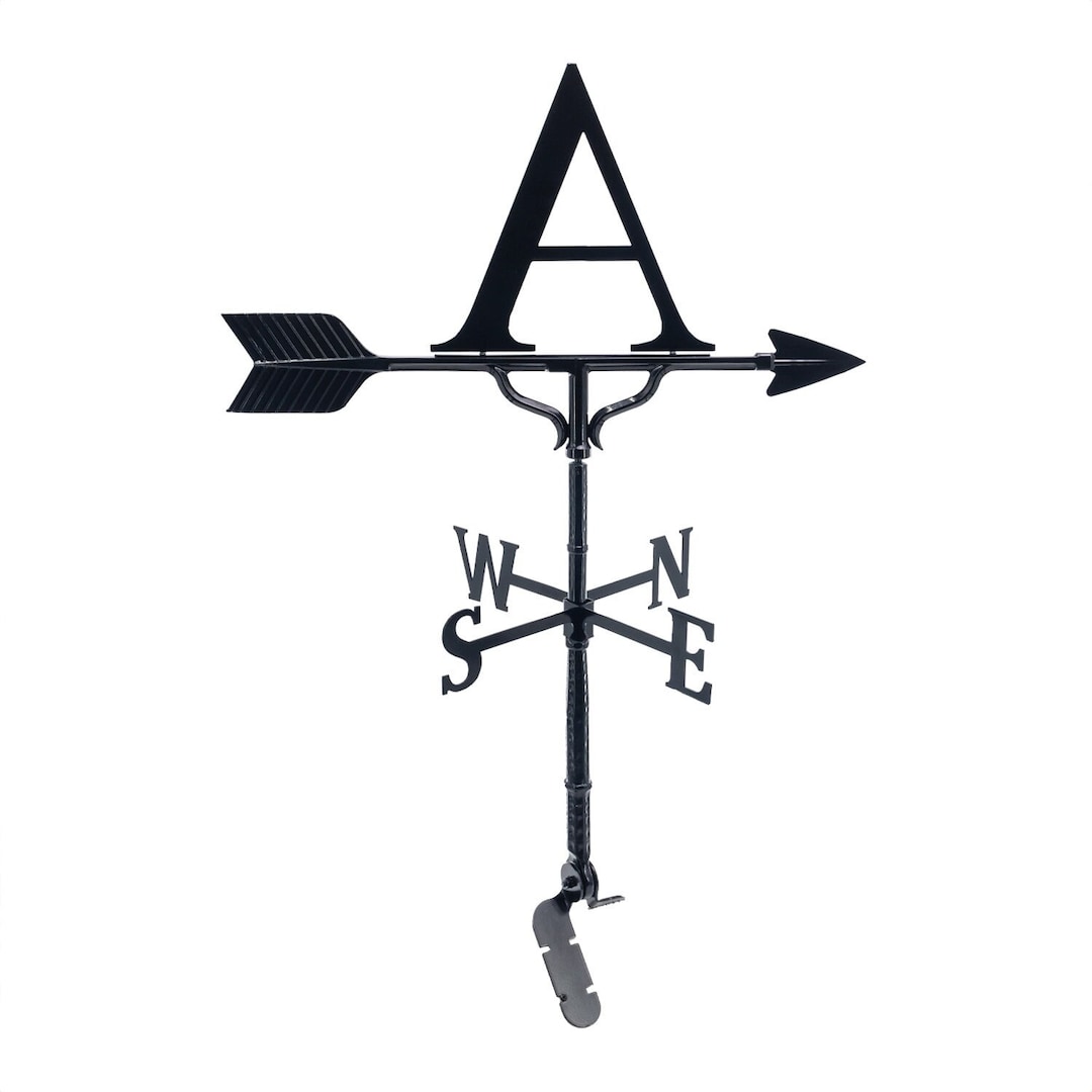 Hand Crafted Cast Metal Monogram Letter Weathervane, Roof Mount ...