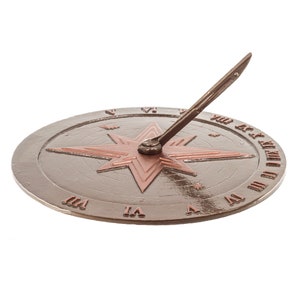 Cast Metal Roman Sundial, Elegant Garden Decor, Timekeeping Metal Art ...