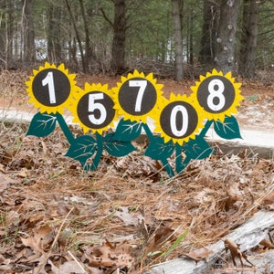 Flower Address Sign - Sunflower Address Lawn Sign - Daisy Address Sign ...