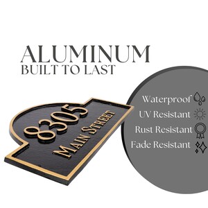 Custom Arch Address Wall Plaque – Personalized Two-line House Number ...