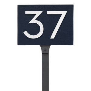 Modern Address Sign, 4 Inch Floating Number Address Sign, Horizontal ...