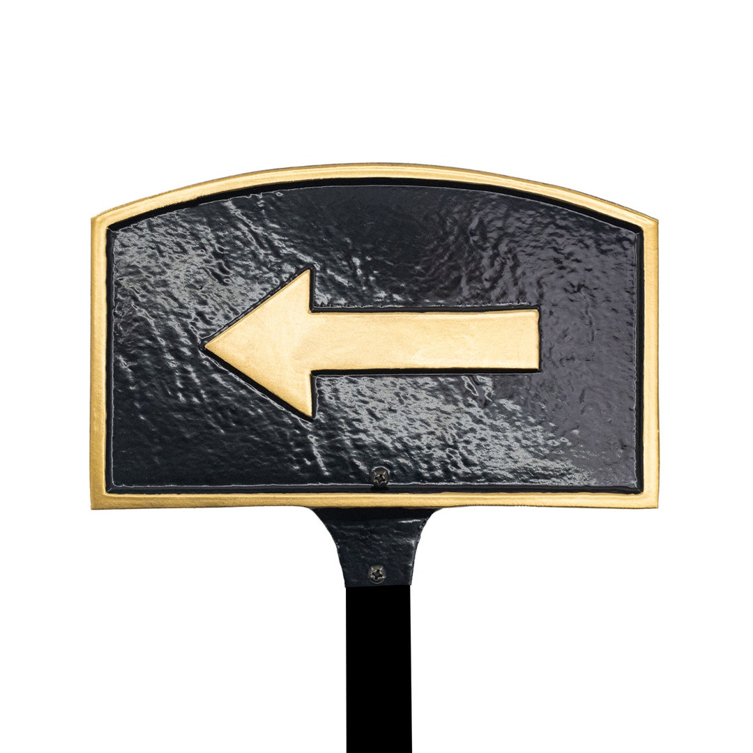 Left Arrow Arch WALL or LAWN Statement Plaque Sign, Directional Sign ...