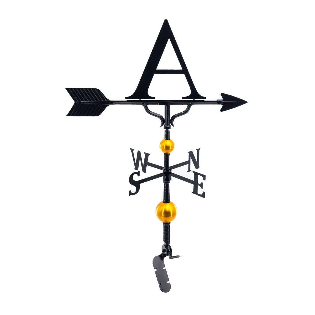 Hand Crafted Cast Metal Deluxe Monogram Letter Weathervane, Roof Mount ...
