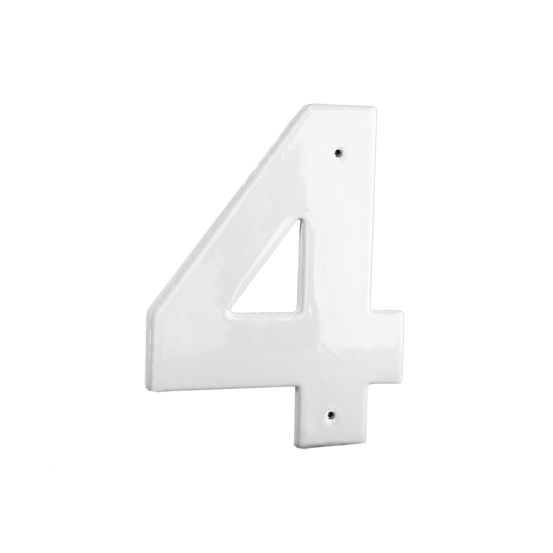 4 Inch Helvetica House Numbers, Premium Finish Color Options ...