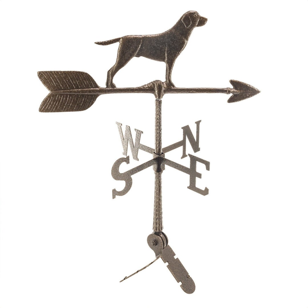 Retriever Weathervane, Outdoor Wind Vane With Ornament, Roof Decor With ...