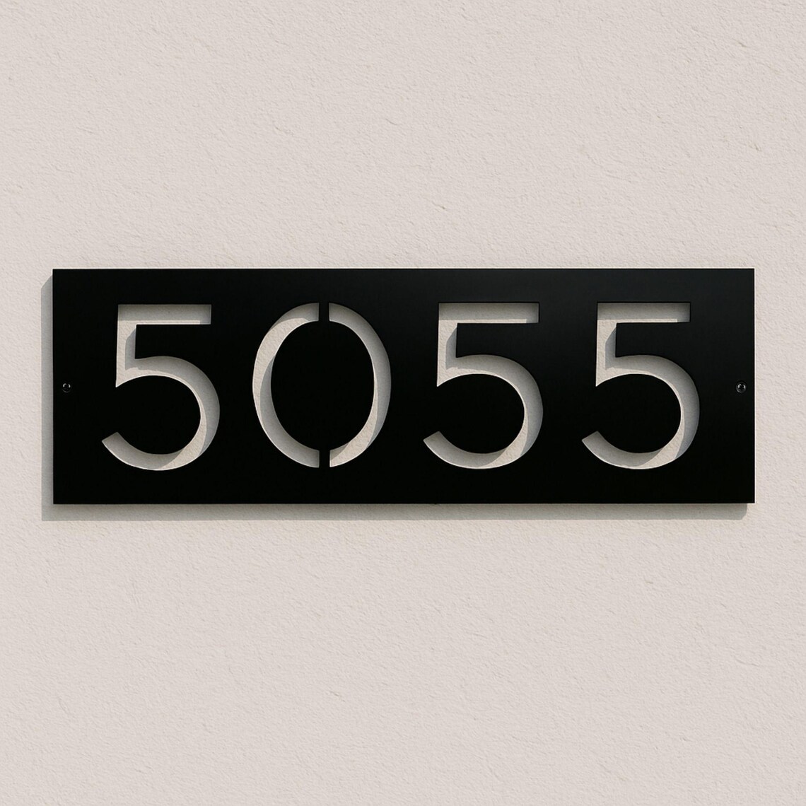 Horizontal Metal Address Sign, Modern Address Sign, Outdoor Address ...