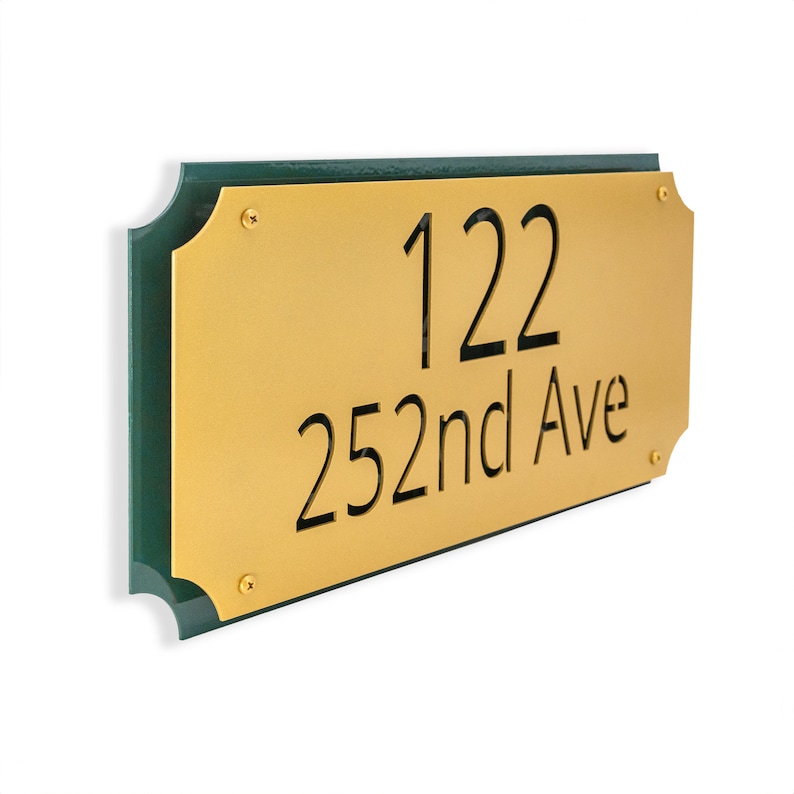 Princeton Floating Mount Laser Cut Sign, Address Sign, Powder Coated ...