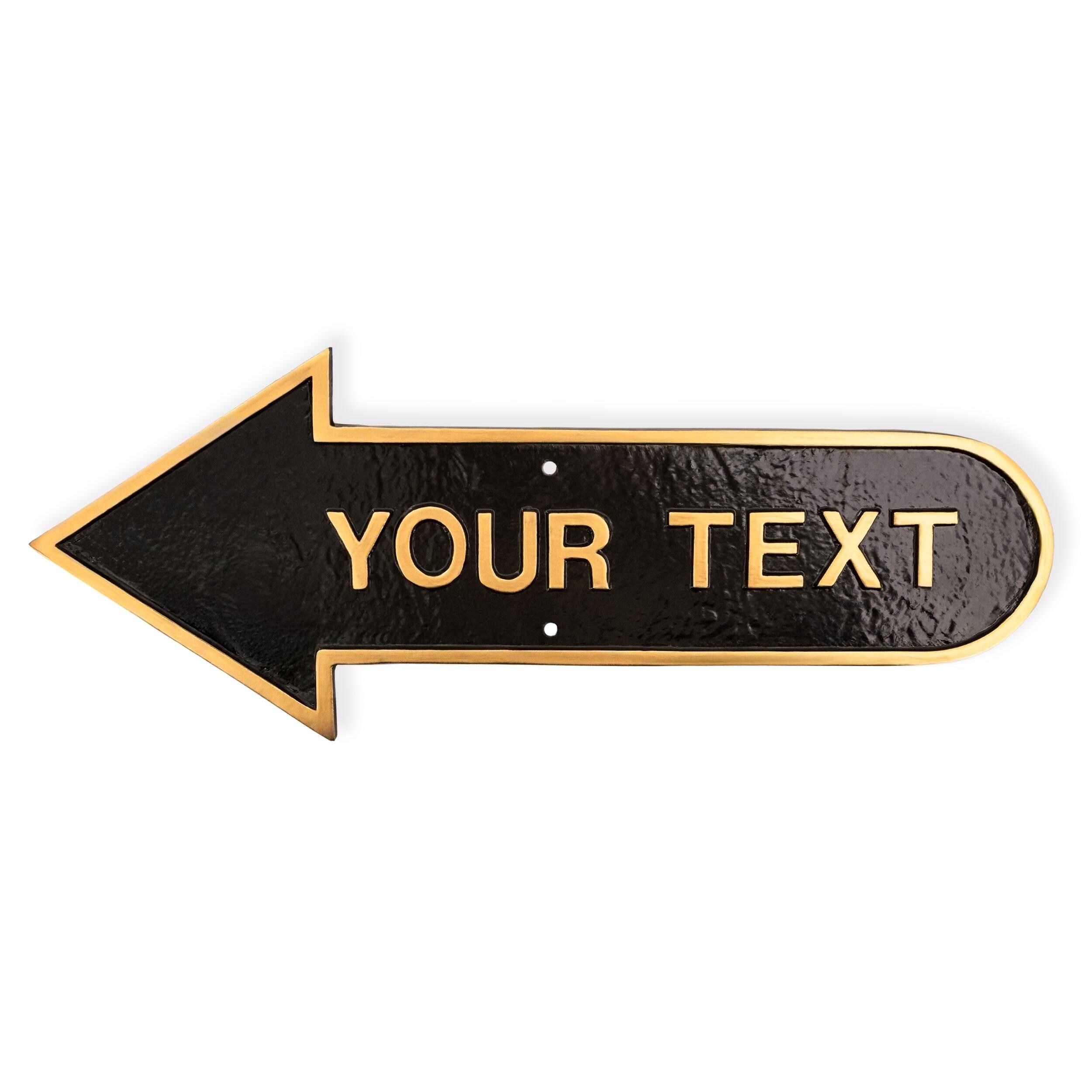 Custom Text Arrow - Left Arrow - Right Arrow - Wall Mount or Lawn Mount ...