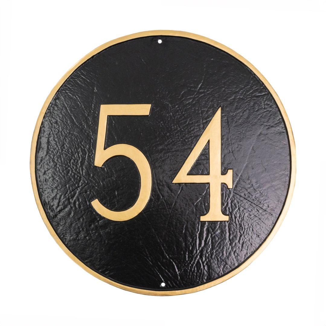 Circle Address WALL Plaque Sign, One Line Address Sign, Made in ...