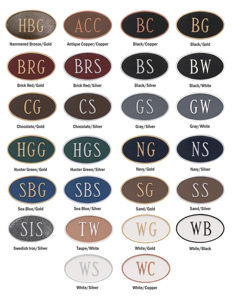 Oblong Economy Address WALL Sign Plaque, One Line Address Sign, Cast ...