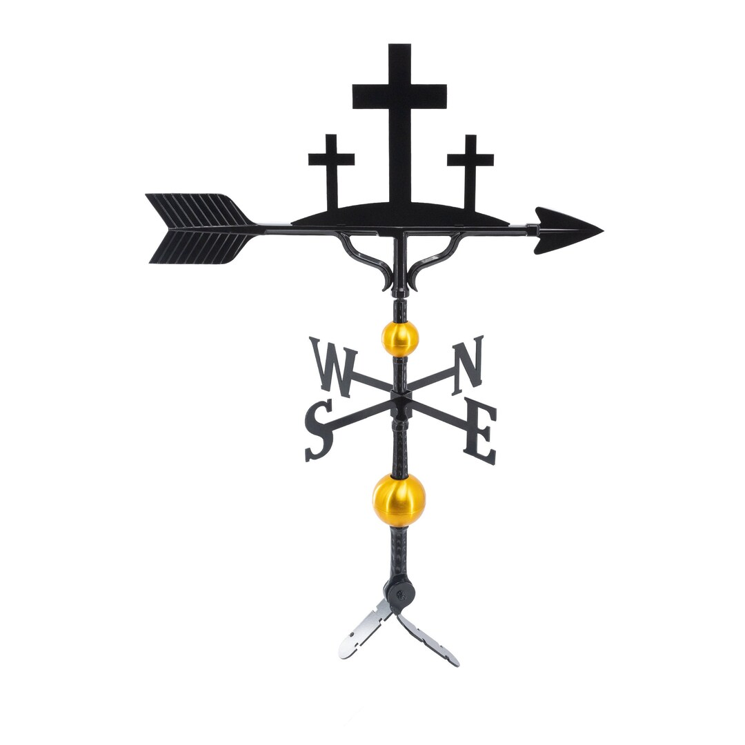 Deluxe Crosses Weathervane, 14 Colors Available, Roof Mount Included ...