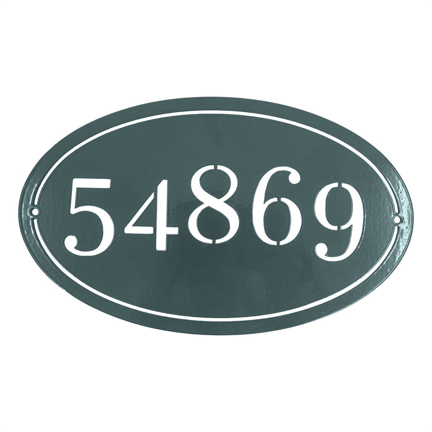 Metal Oval Address Sign Wall Mount House Number Sign - Etsy