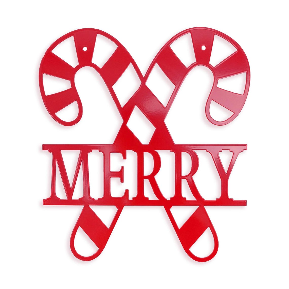 Christmas Candy Cane Monogram Metal Wall Art, Christmas Gift, Christmas ...