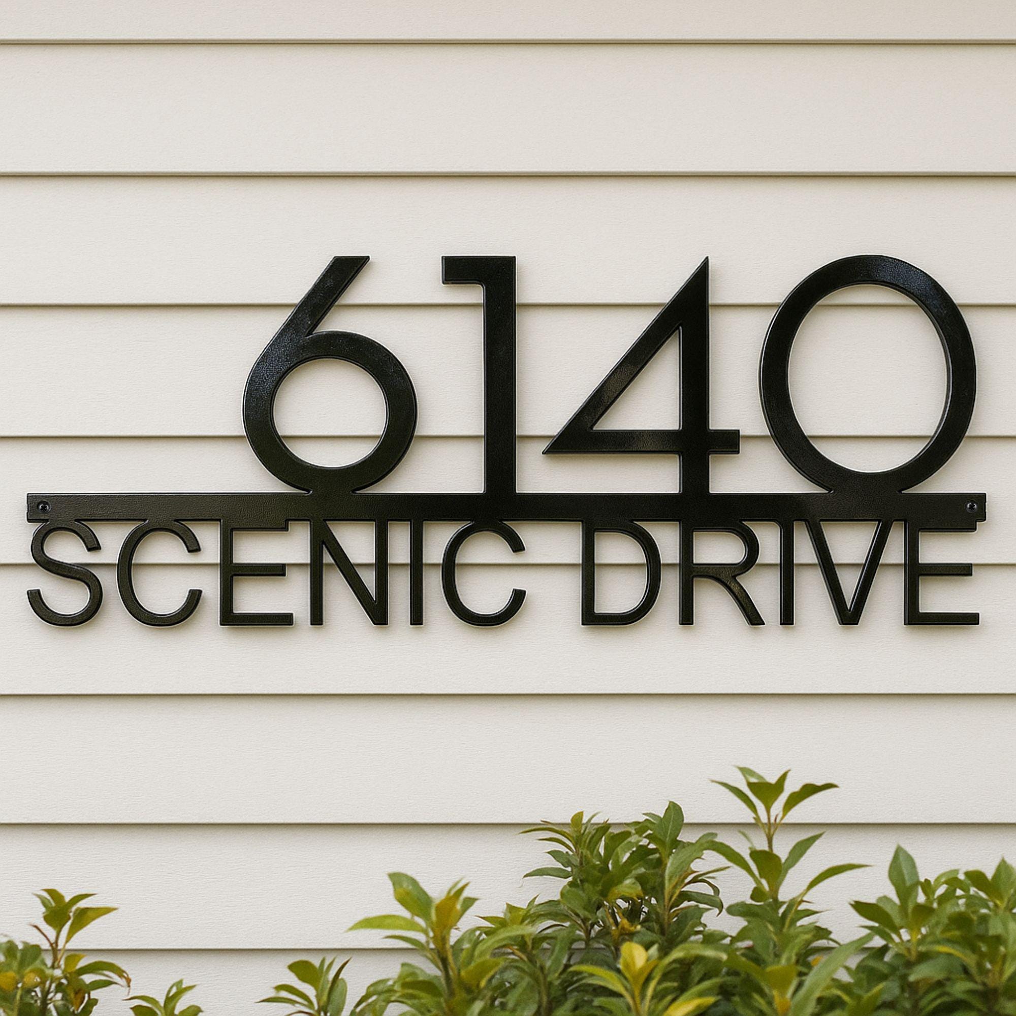 Address Sign - Steel House Numbers, Modern Farmhouse Style, Modern ...
