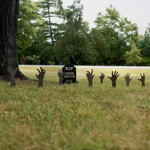 Zombie Hands Set, Zombie Hands Metal Yard Stakes, Zombie Decor, Zombie ...