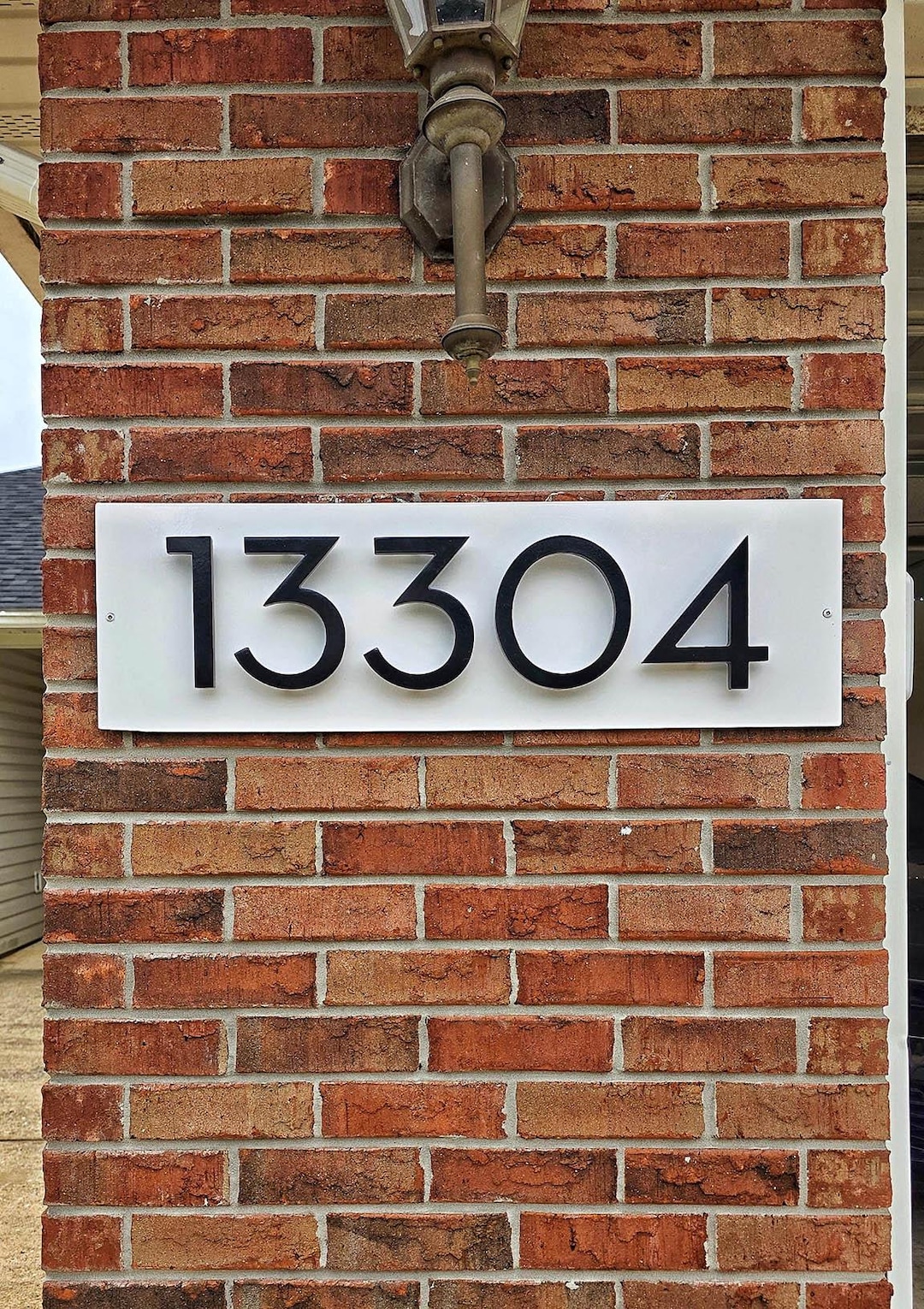 Modern Address Sign, 4 Inch Floating Number Address Sign, Horizontal ...
