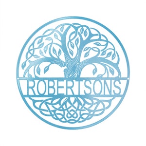 Customized Tree of Life Monogram Sign, Personalized Monogram Wall Sign ...