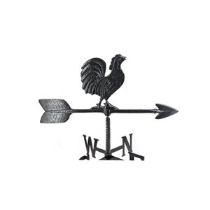 Hand Crafted Cast Metal 24'' Rooster Weathervane, Roof Mount Included ...