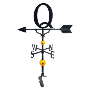 Hand Crafted Cast Metal Deluxe Monogram Letter Weathervane, Roof Mount ...