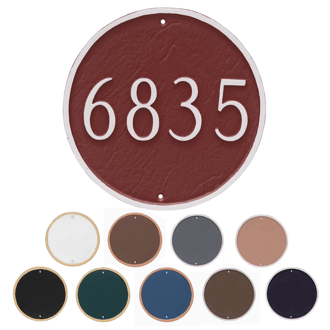 Circle Address WALL Plaque Sign One Line Address Sign Powder - Etsy