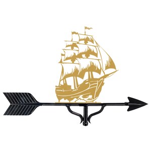 Deluxe Pirate Ship Weathervane, Boat Weathervane, Handcrafted Metal ...