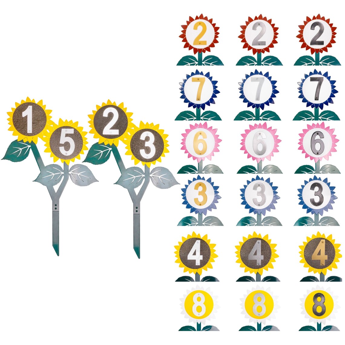 Flower Address Sign - Sunflower Address Lawn Sign - Daisy Address Sign ...