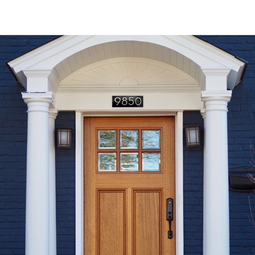 Modern Address Sign, 3 Inch Floating Number Address Sign, Horizontal ...