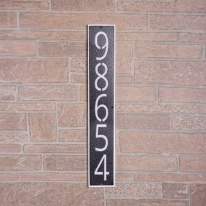 Custom Backlit LED Vertical Address Sign, LED Column House Number Sign ...