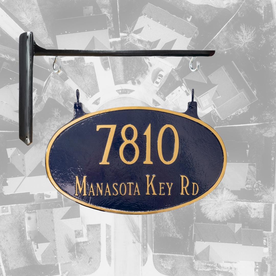 Two Sided Address Sign - 4 Shapes - 26 Colors - Double Sided Address ...
