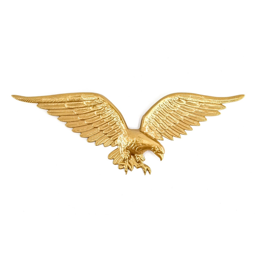 24'' Wall Eagle, Cast Metal Patriotic Eagle, Wall Hanging American ...