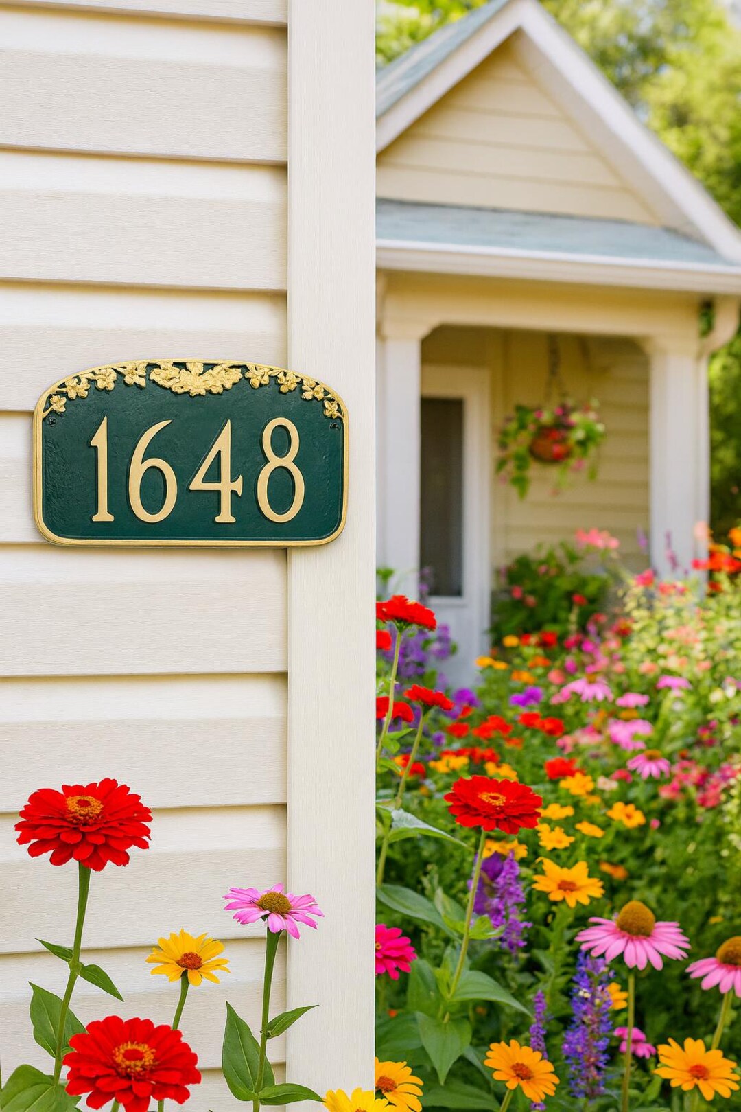 Cast Metal Dogwood WALL or LAWN Address Plaque Sign, Custom House ...