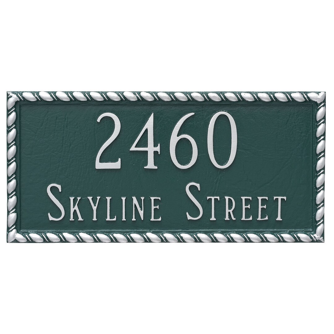 Franklin Two Line Rectangle Address Sign - Cast Aluminum Plaque ...