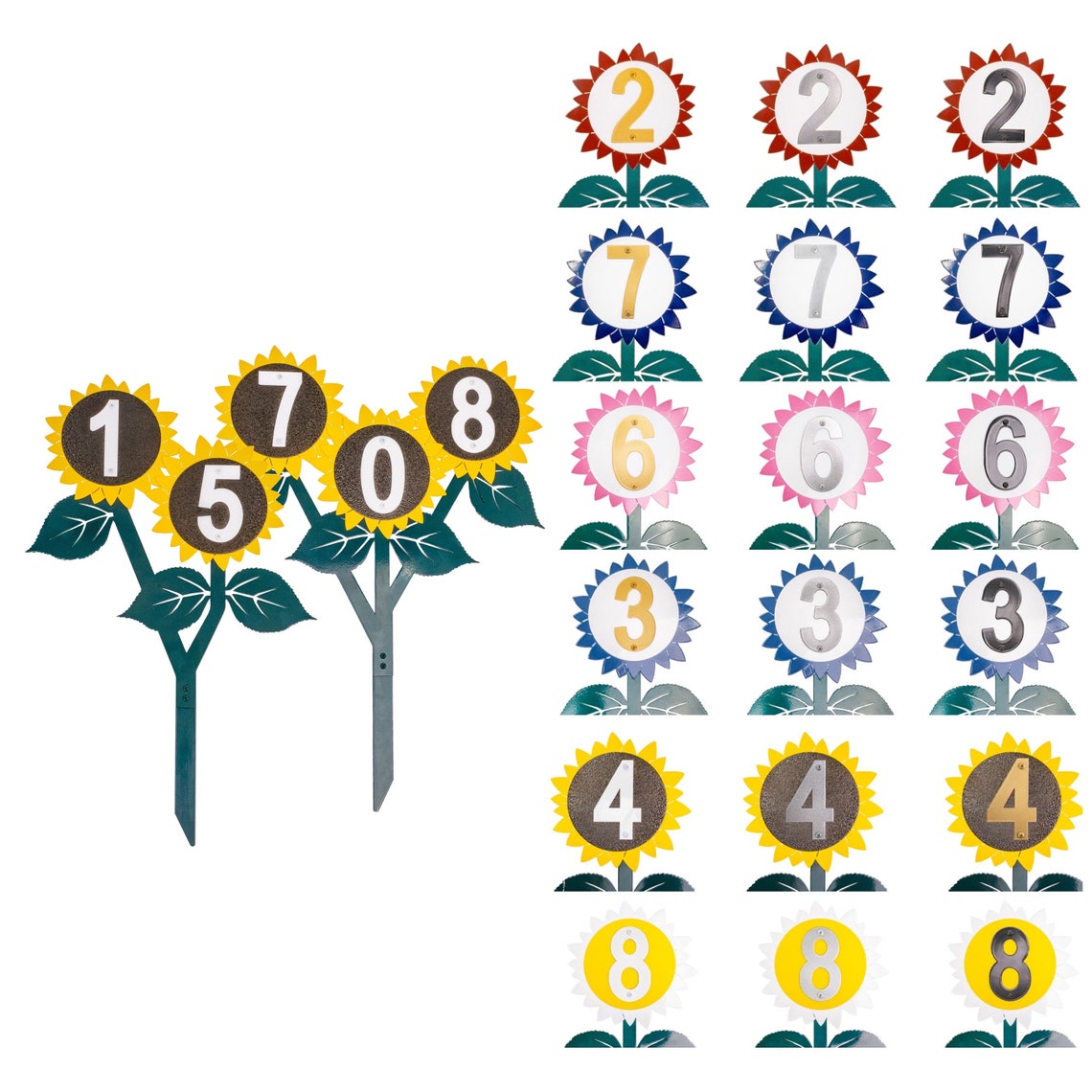 Flower Address Sign - Sunflower Address Lawn Sign - Daisy Address Sign ...